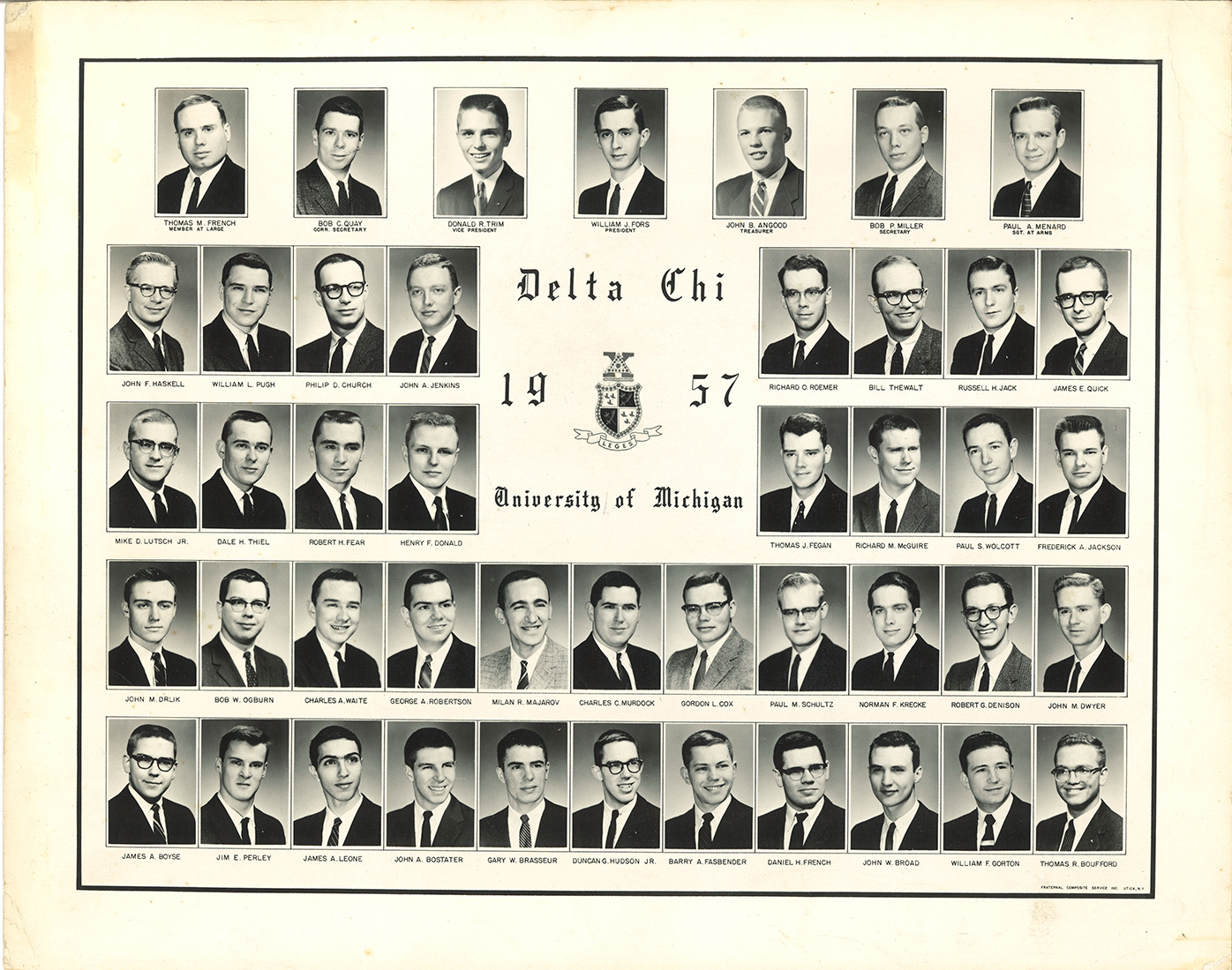 Capt. Thomas French ’57: Delta Chi Opened the Door – Delta Chi/Michigan